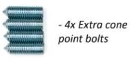 CONE POINT BOLTS 1 1/2" LONG | Kleen Tools